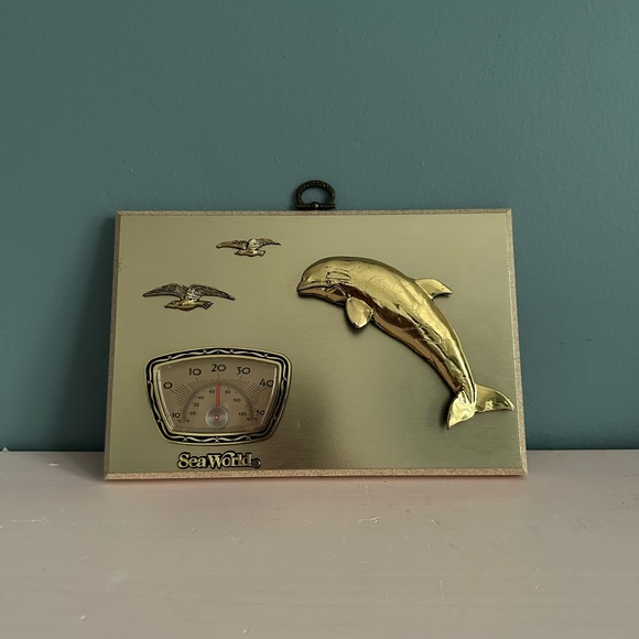 Art | Vintage 9s Sea World Thermometer Wall Art With Whale | Poshmark